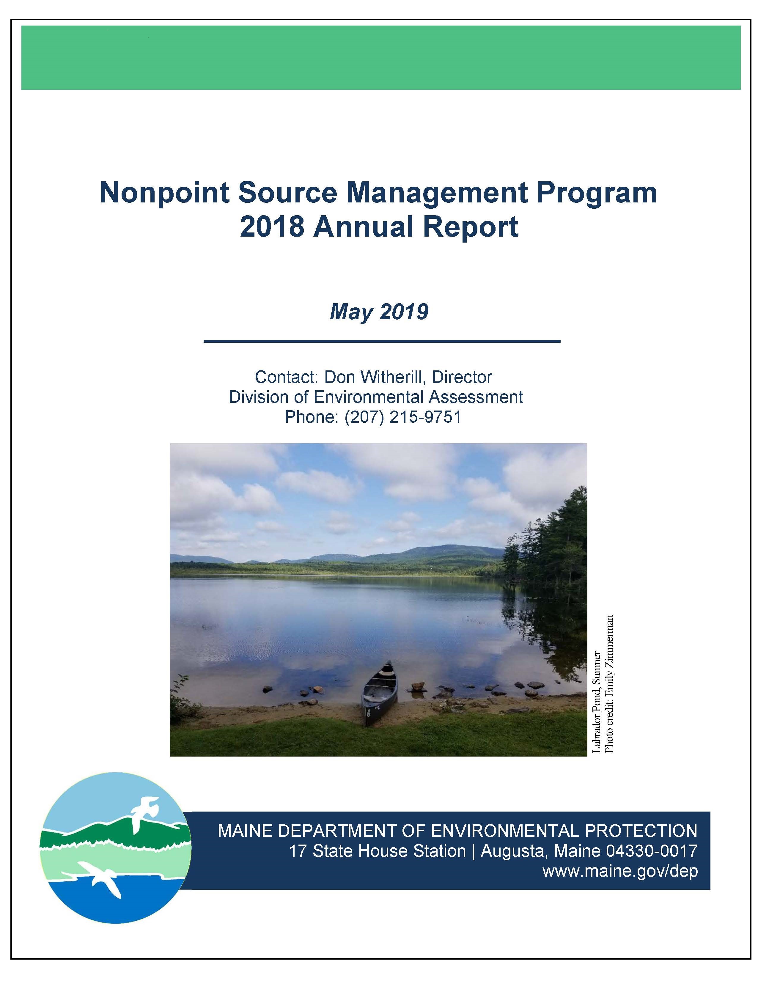 Nonpoint Source Management 319 Program Annual Report, Maine Department ...