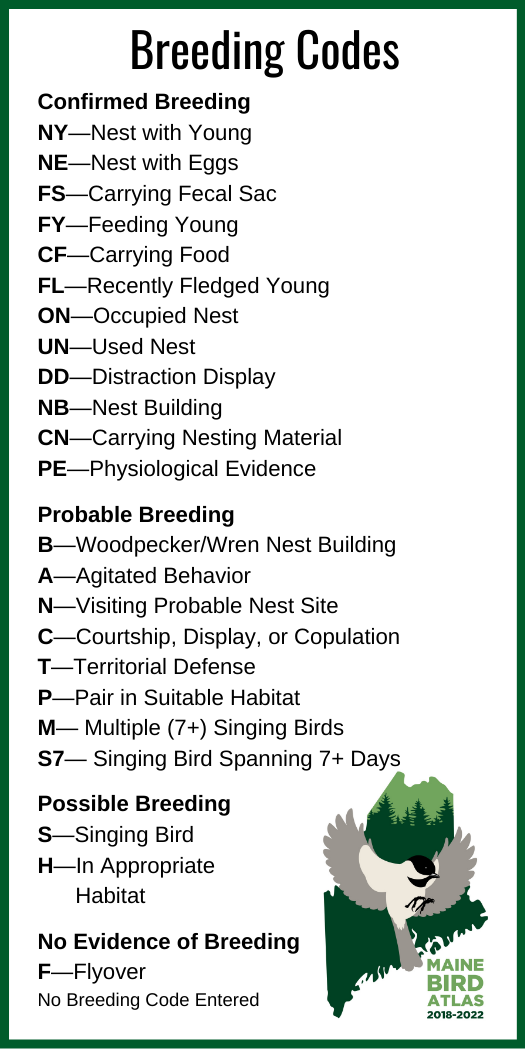 Quick Start Guide: Get Involved: Maine Bird Atlas: Maine Dept of Inland ...